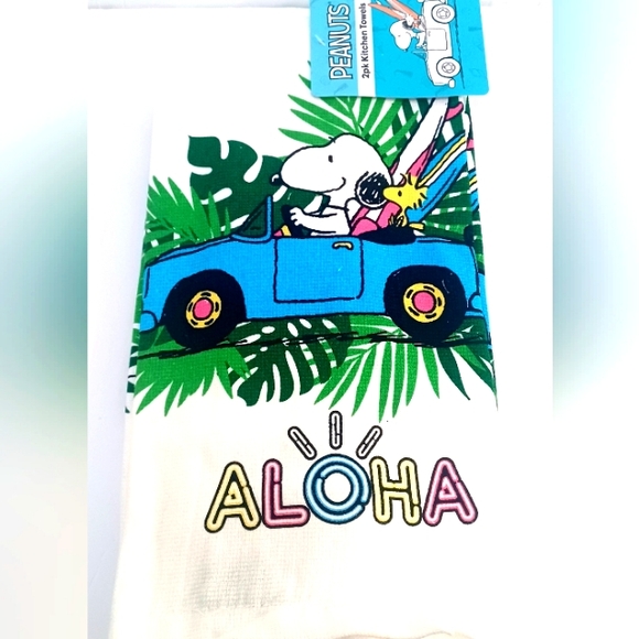 best brands | Kitchen | Snoopy Woodstock Aloha Tropical Kitchen Towel ...